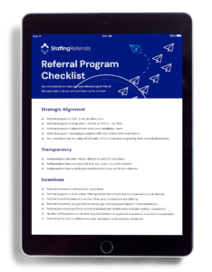 Referral Program Checklist - Staffing Referrals